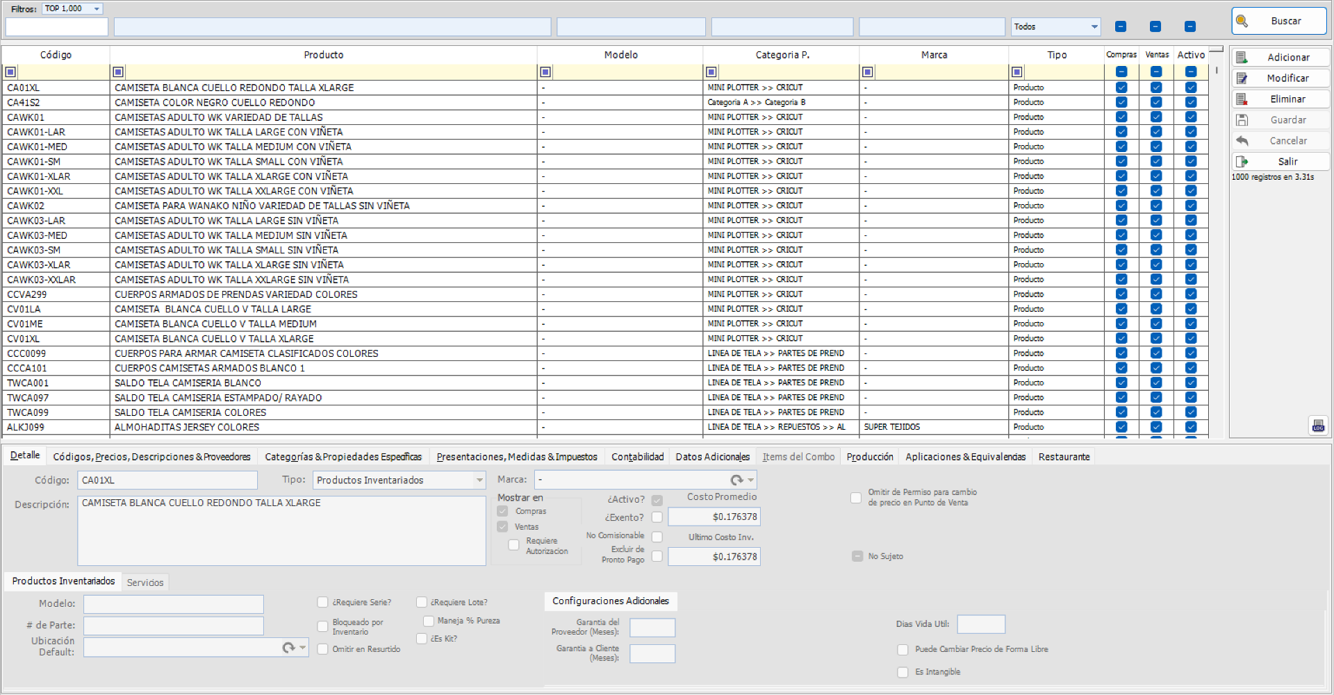 Productos - Brilo ERP Docs